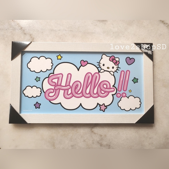 Hello Kitty | Wall Decor | Hello Kitty Wall Art Sign Clouds Nwt | Poshmark